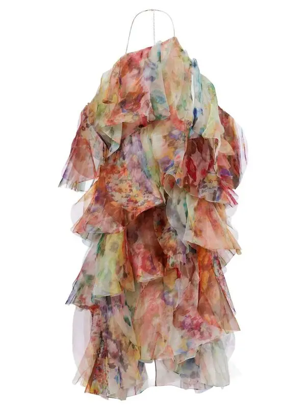 Zimmermann Luna Floral Ruffled Midi Dress - Multicoloured