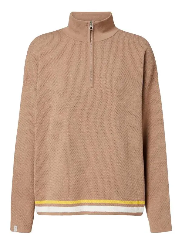 The Upside Veneto Carter Knitted Half-zip Sweater - Brown