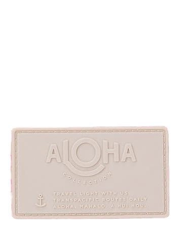 ALOHA COLLECTION Mid Tiny Check Water Resistant Zip Pouch - Blush