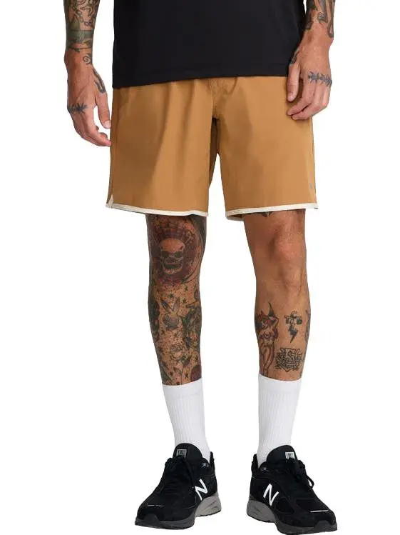 Rvca Yogger Stretch Contrast Shorts - Camel
