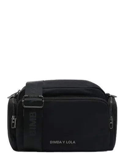 Bimba Y Lola Nylon Pocket Rectangular Crossbody Bag - Black