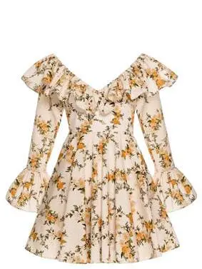 Agua Bendita Verso Valle Off-the-shoulder Mini Dress - Multicolor