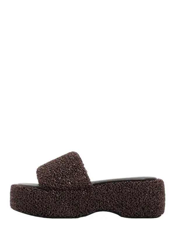 Bimba Y Lola Textile High Platform Sandals - Chocolate