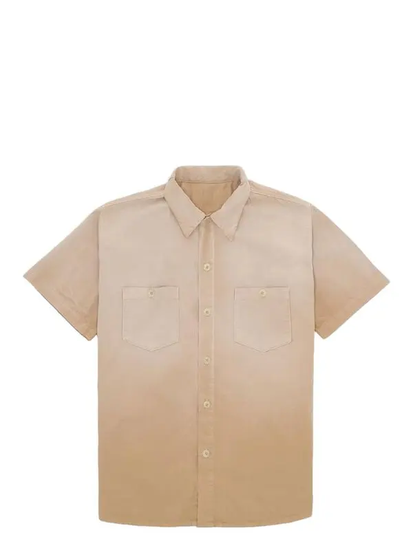 FORTELA Jackson Short-sleeve Cotton Shirt - Beige