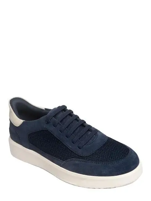 MARC JOSEPH NEW YORK Catherine Street Leather Sneaker - Navy Suede
