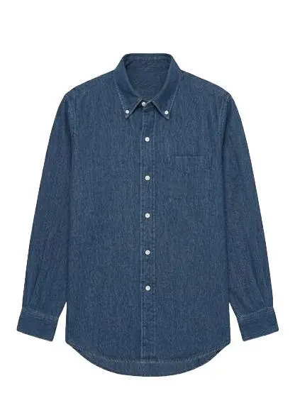FORTELA King Linen Striped Shirt - Blue