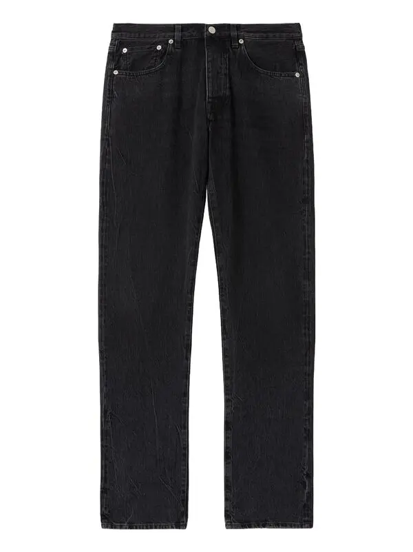 FORTELA 5-pocket Regular-fit Selvedge Denim Pants - Black