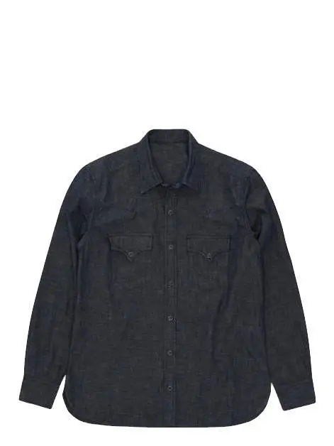 FORTELA Ntex Texan Japanese Chambray Shirt - Indigo Rinse
