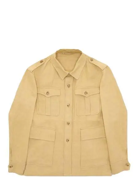 FORTELA Owen Linen Safari Jacket - Camel