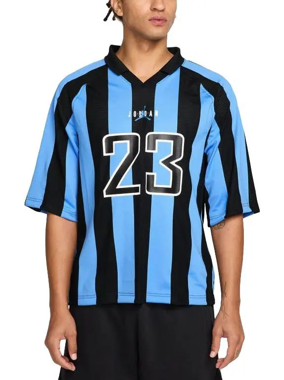JORDAN Brooklyn T-shirt With Mesh Stripes - University Blue/black