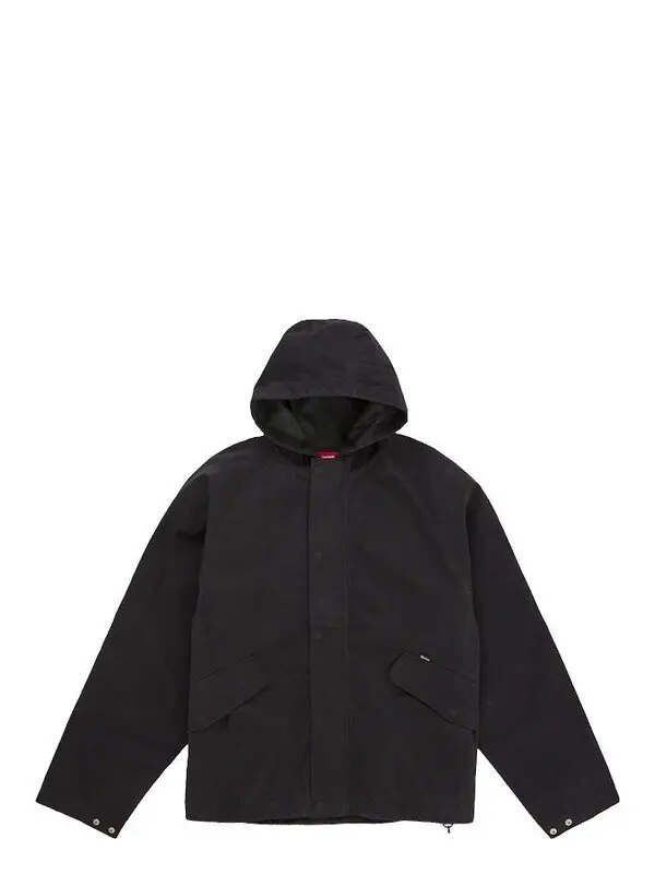 Supreme Hooded Raglan Jacket - Black