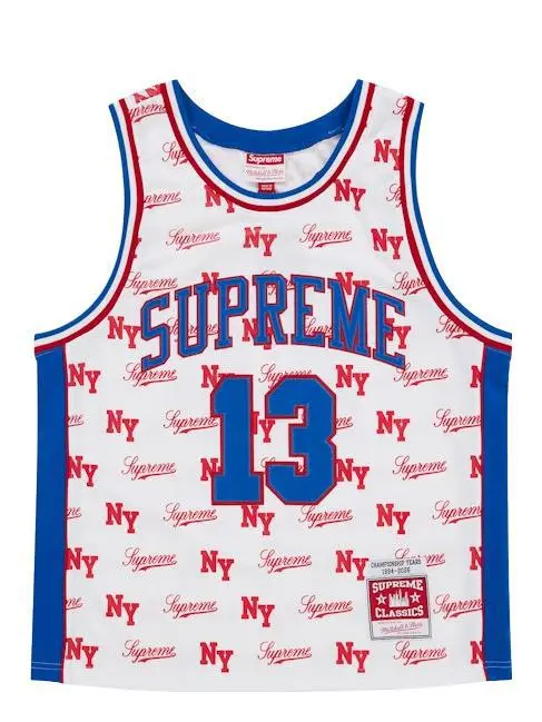 Supreme Mitchell & Ness Monogram Basketball Jersey - White