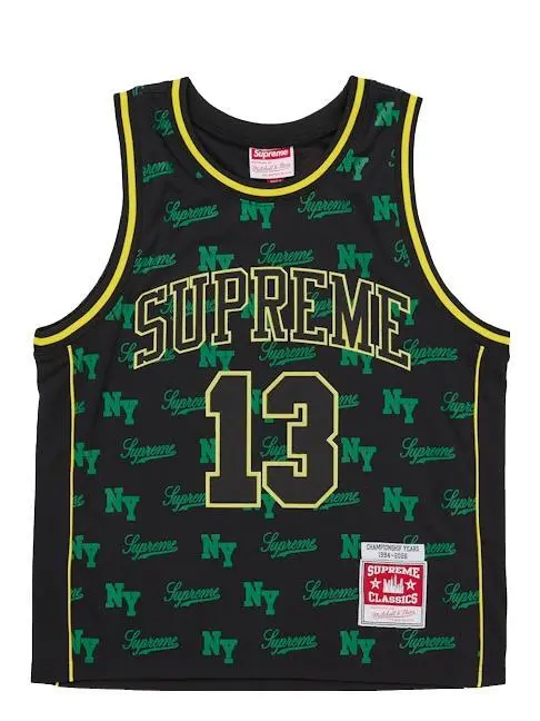 Supreme Mitchell & Ness Monogram Basketball Jersey - Black