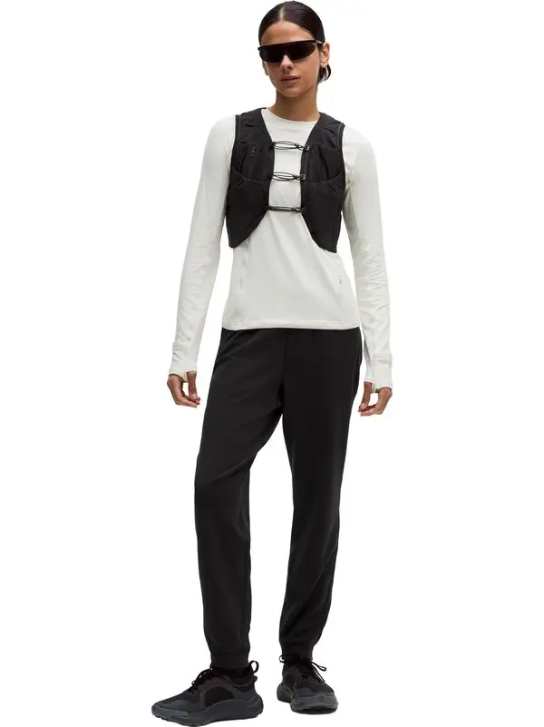 Lululemon Textured Fleece High-rise Joggers - Black/light Ivory