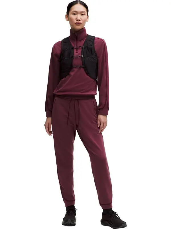 Lululemon Textured Fleece High-rise Joggers - Burgundy Bay/burgundy Bay