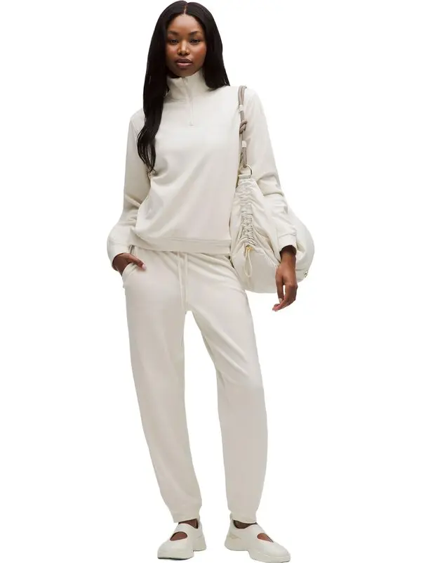 Lululemon Textured Fleece High-rise Joggers - Light Ivory/light Ivory