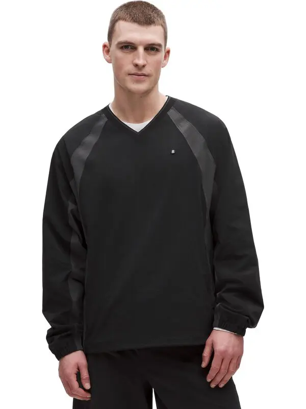 Lululemon Water-repellent Golf V-neck Pullover - Black/graphite Grey