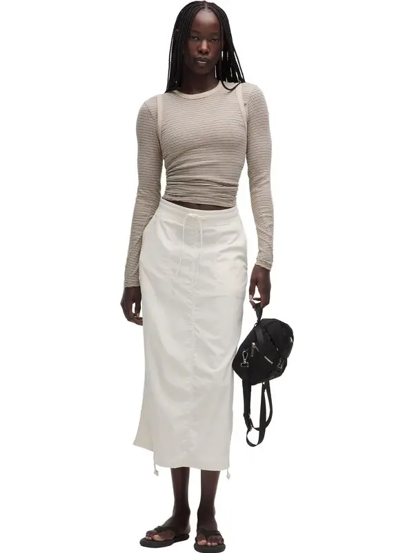 Lululemon Dance Studio Mid-rise Midi Skirt - Light Ivory