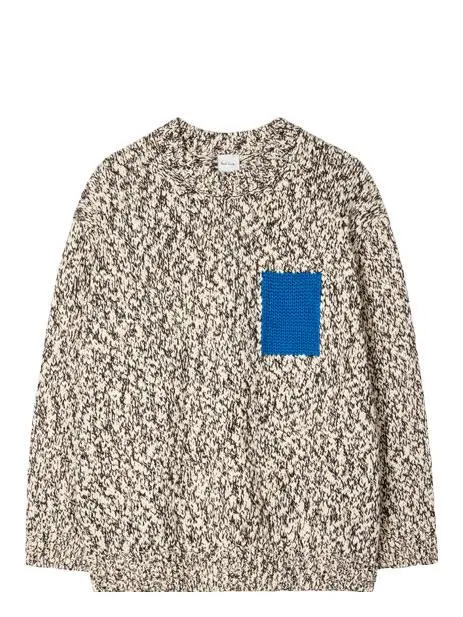 Paul Smith Chunky Knit Sweater With Faux Pocket Detail - Black