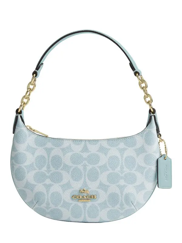 COACH OUTLET Coach Mini Payton Bag In Signature Canvas - Gold/light Blue