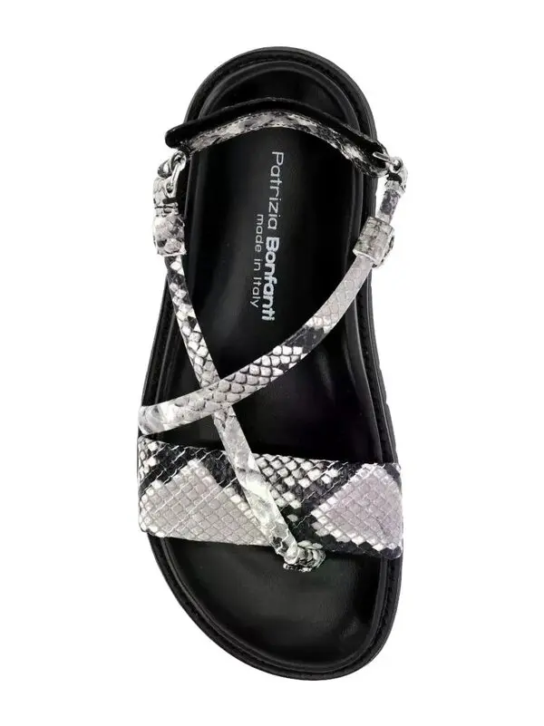 PATRIZIA BONFANTI Buckled Slingback Sandals - Grey