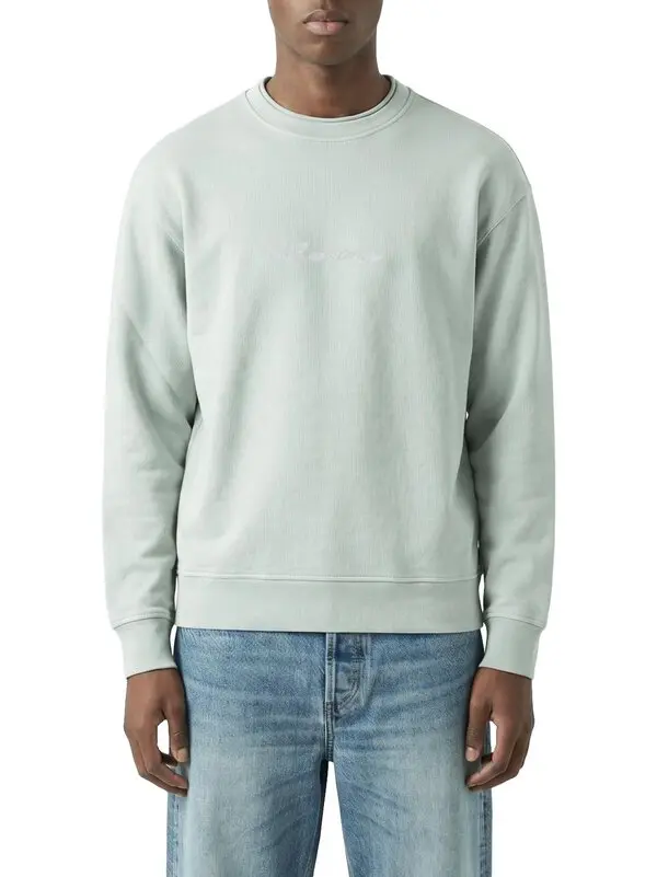 C.P. COMPANY Crewneck Sweatshirt With Embroidered Logo - Blue