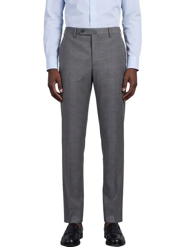 Incotex Slim Fit Tailored Trousers In Pure Virgin Wool - Grey