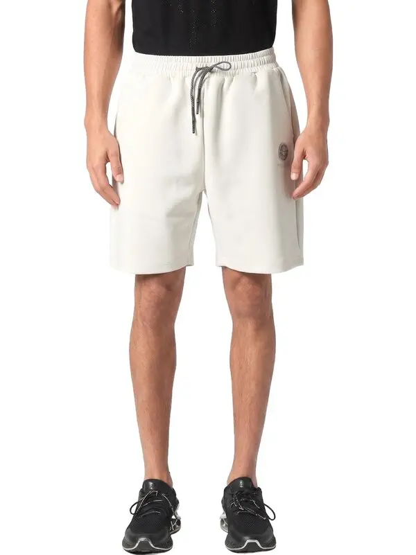 PLEIN SPORT Technical Stretch Fabric Jogging Shorts - Grey