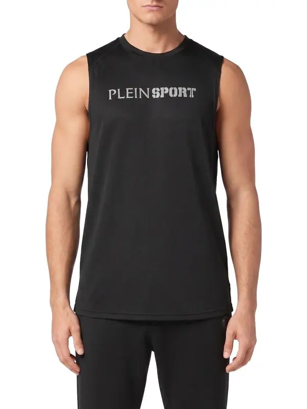 PLEIN SPORT Sleeveless T-shirt - Black