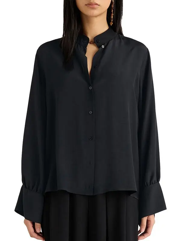 Momoni Silk Blend Shirt - Black