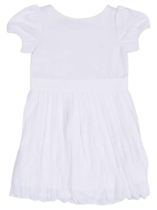 Polo Ralph Lauren Pleated Knit A-line Dress - White