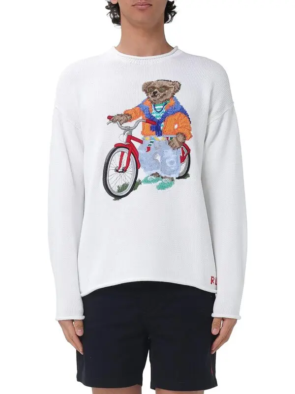Polo Ralph Lauren Embroidered Bear Pullover Sweater - White