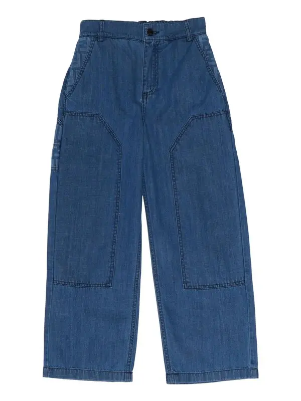 FENDI JR Denim Trousers - Blu