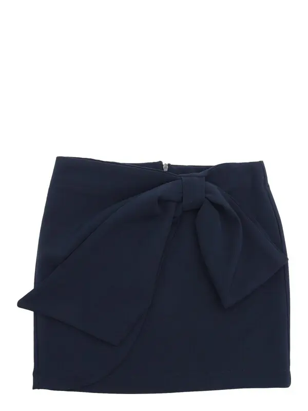 MAGIL Bi-stretch Bow Detail Skirt - Blu