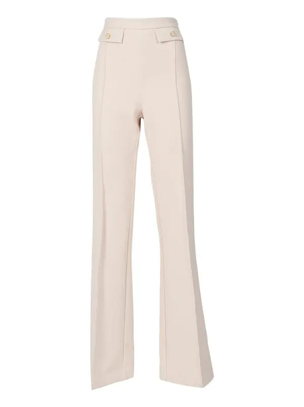 Elisabetta Franchi Tailored Flare Trousers - White