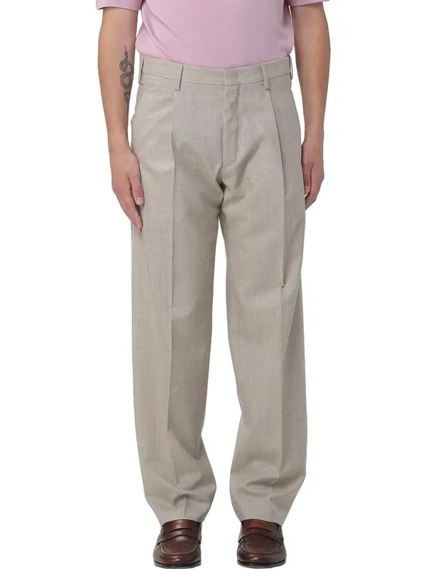 Incotex Tailored Virgin Wool Trousers - Beige