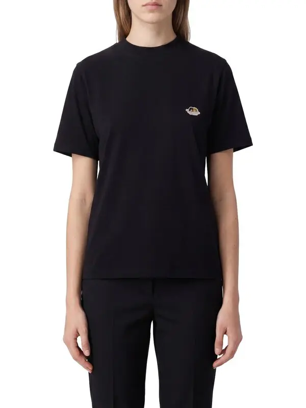 Fiorucci Cotton T-shirt With Logo Patch - Black