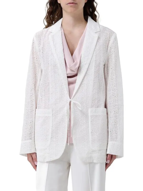 FORTE_FORTE Tailored Blazer - White