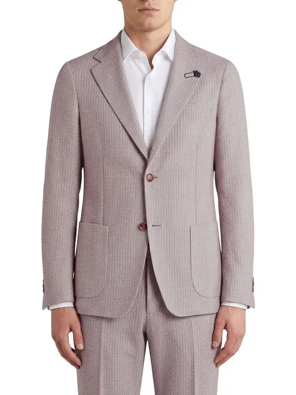 LARDINI Textured Blazer - Beige