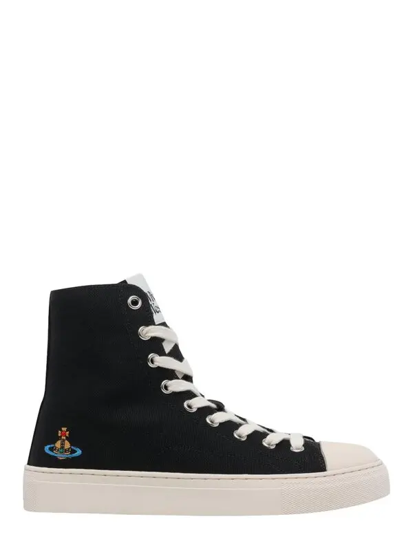 VIVIENNE WESTWOOD High Top Canvas Sneakers - Black
