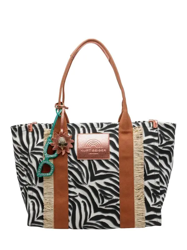 Kurt Geiger Zebra Print Tote Bag - Black