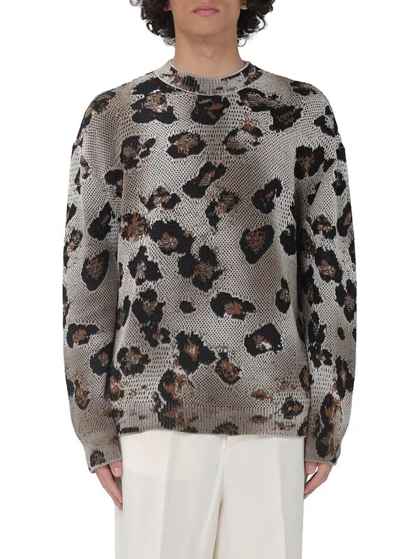 LANEUS Printed Knit Sweater - Multicolor