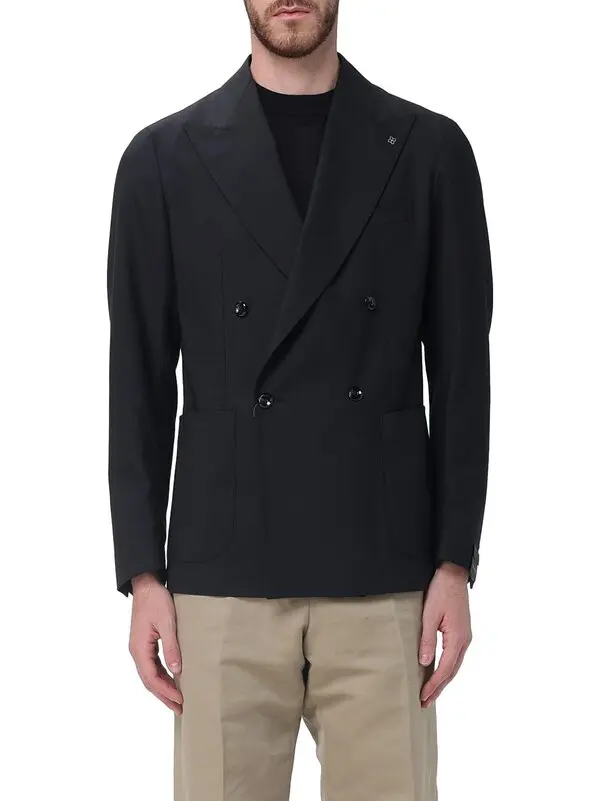 Tagliatore Double-breasted Virgin Wool Blazer - Black