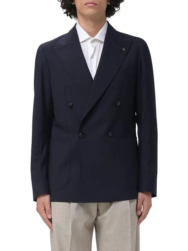 Tagliatore Double Breasted Blazer - Gnawed Blue