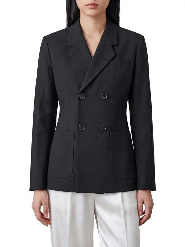 AMI Paris Double Breasted Blazer - Black