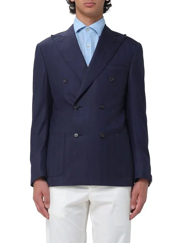 Corneliani Double Breasted Blazer - Blue