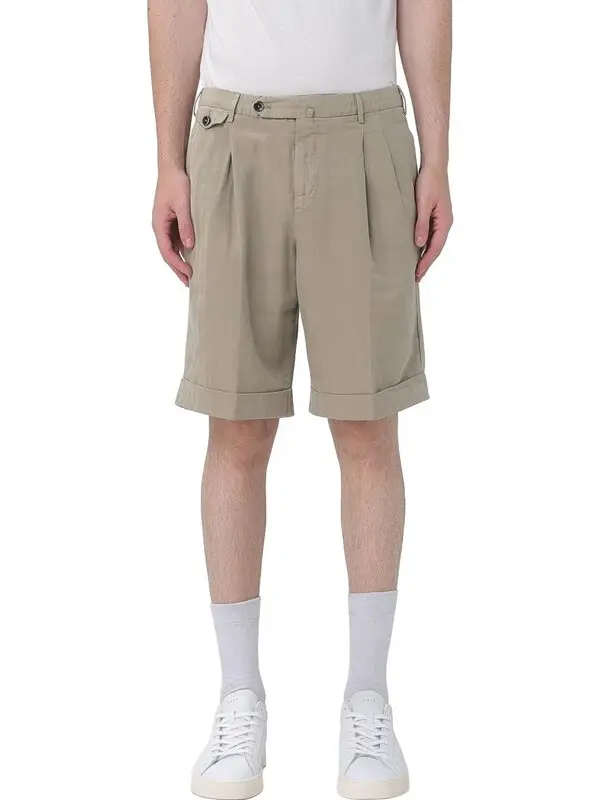 PT TORINO Tailored Pleated Shorts - Beige