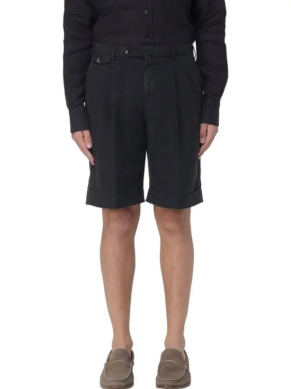 PT TORINO Tailored Pleated Shorts - Black