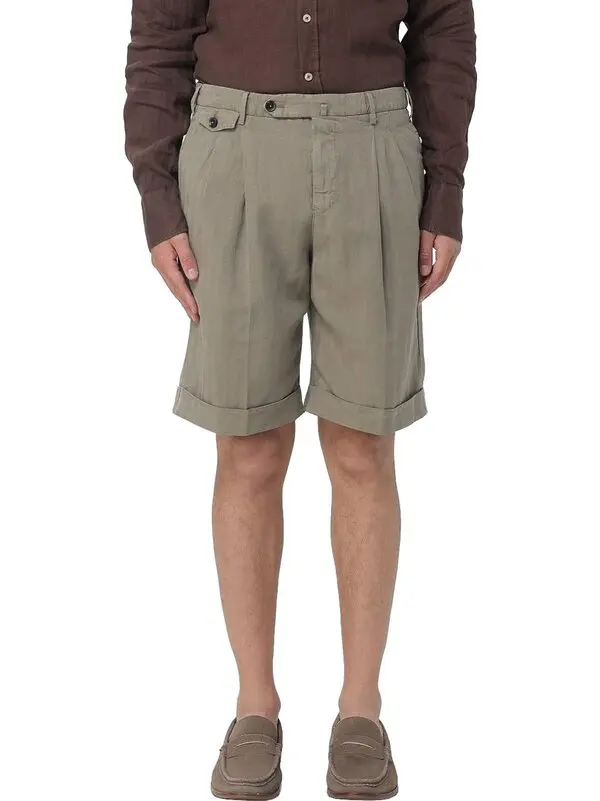 PT TORINO Tailored Pleated Shorts - Green