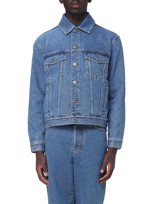 Loewe Embroidered Logo Denim Jacket - Blue